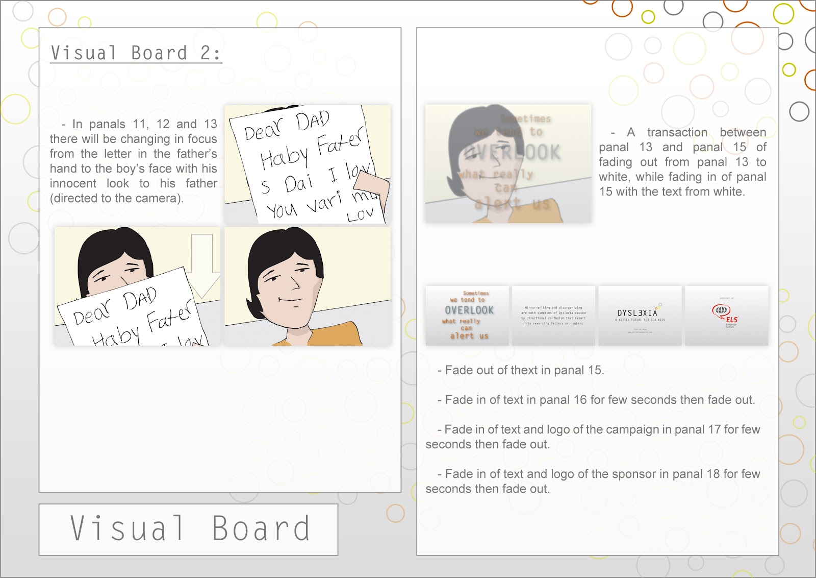 Dyslexia Campaign Documentation: Visual Boards