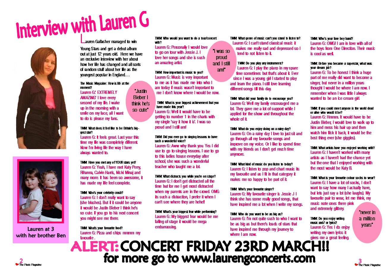 Magazine Production: Improveed final double page spread