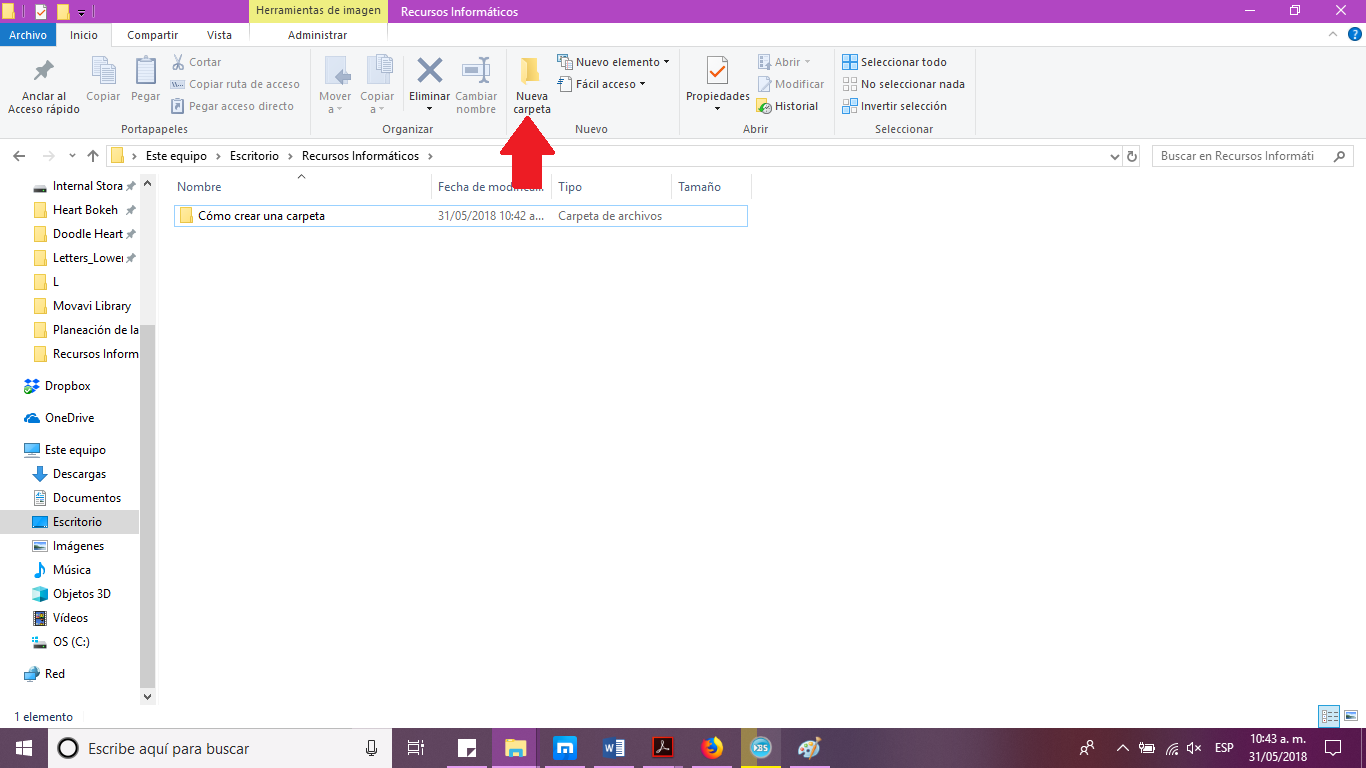 Cómo crear una carpeta