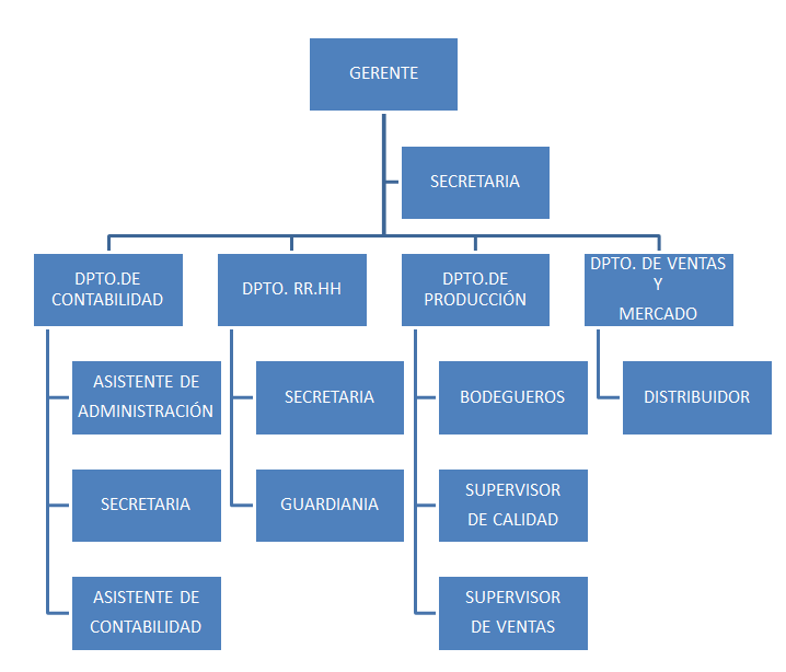 EMPRESA MULTINACIONAL TEXTIL: ORGANIGRAMA EMPRESARIAL