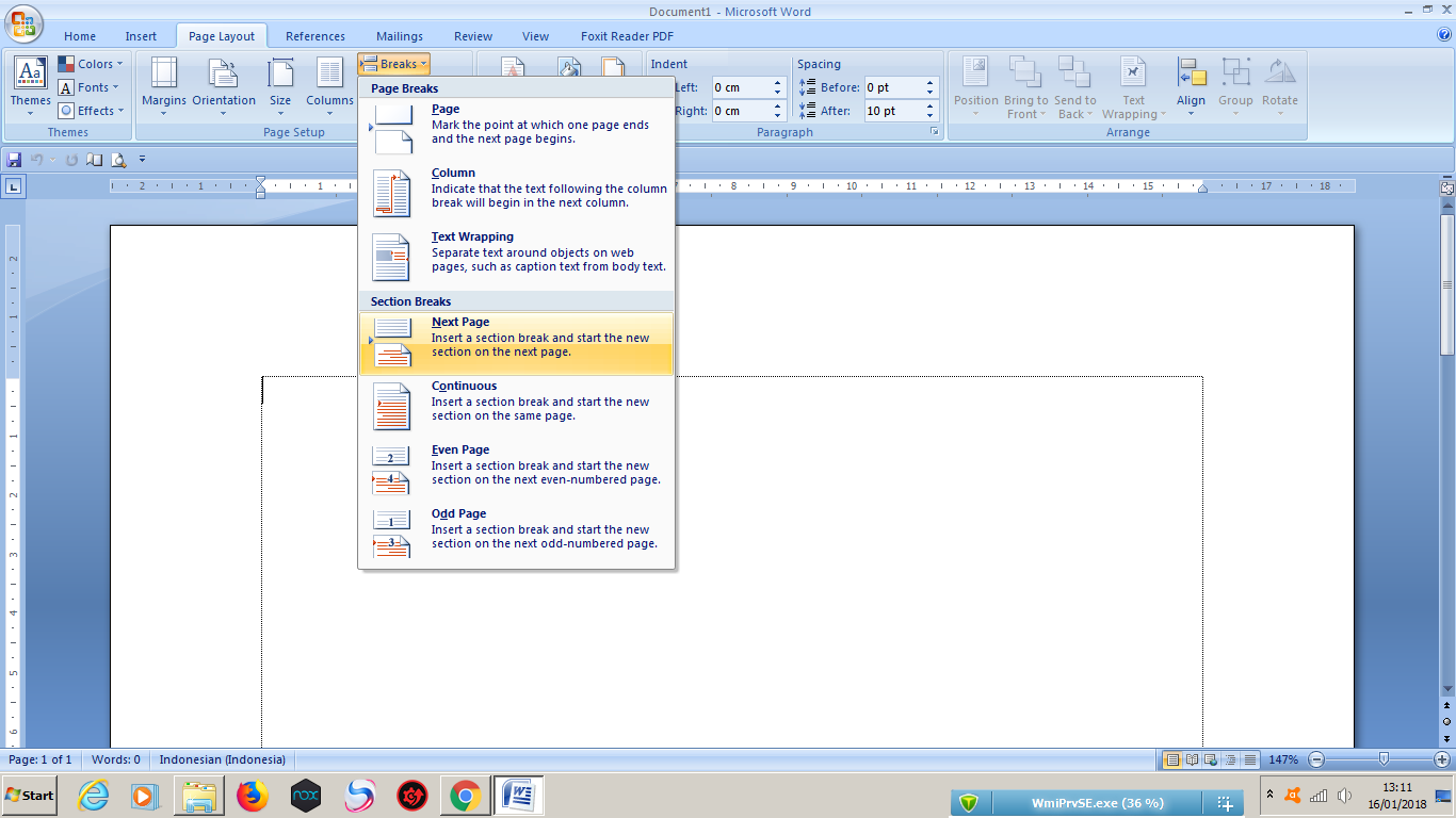 Cara Membuat Nomor Halaman Berbeda di Awal Bab - Flash Computer