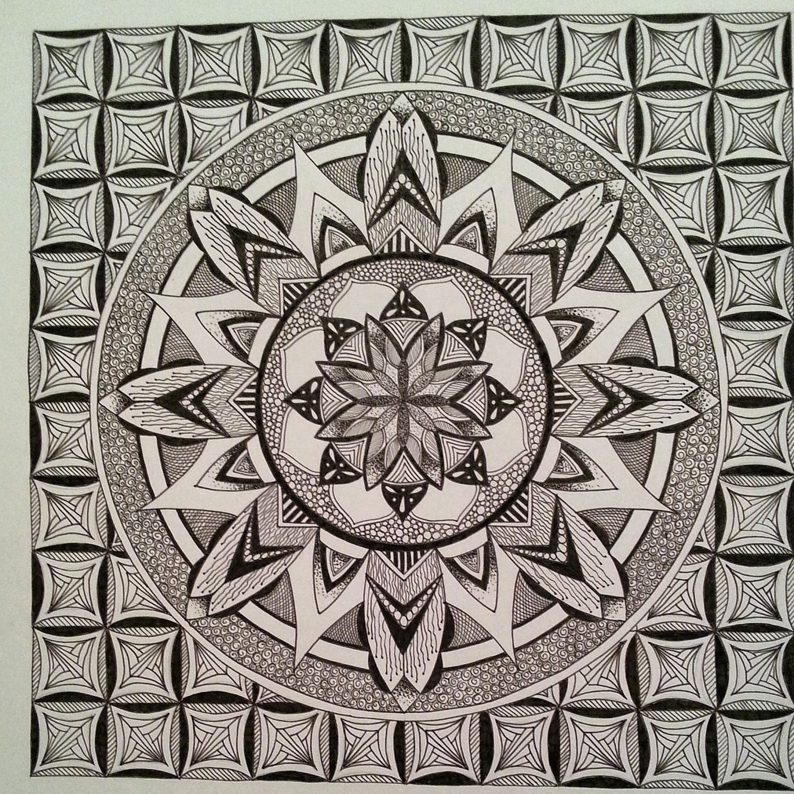 Judy's Zentangle Creations: Mandala Mania 1