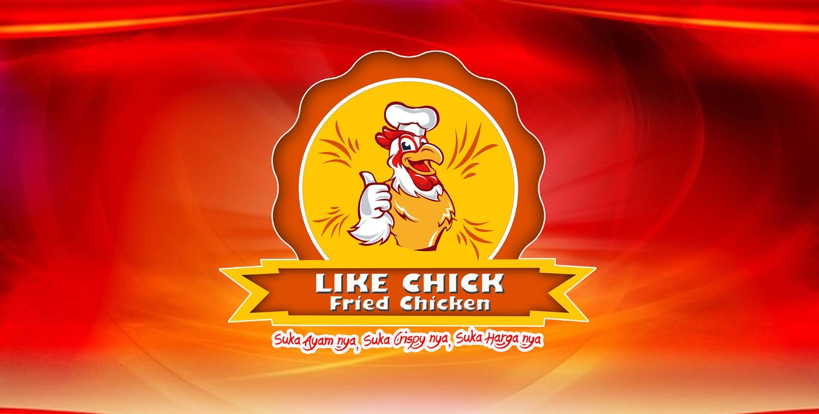 Booth, Logo, Banner, Poster dan Brosur Perusahaan Makanan Like Chick ...