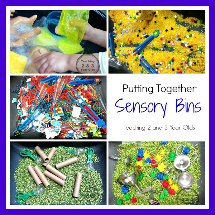 Teaching 2 and 3 Year Olds: Sensory Bin Ideas for Preschoolers