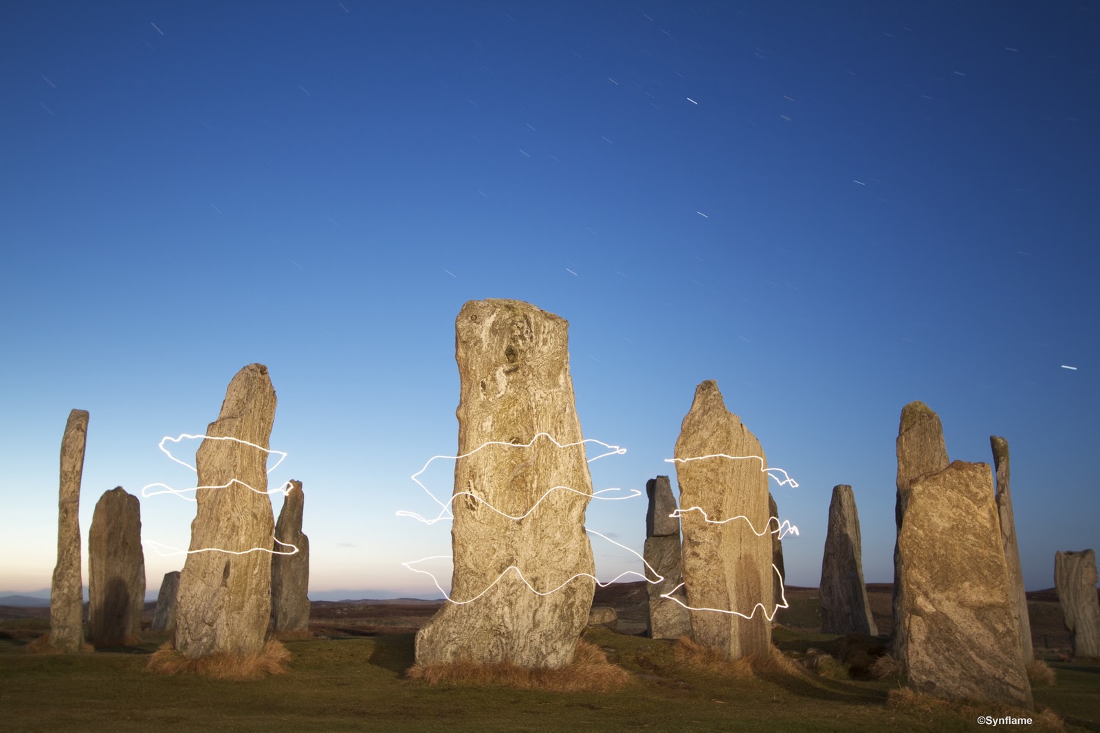 Synflame: A different view of the Callanish Stones.