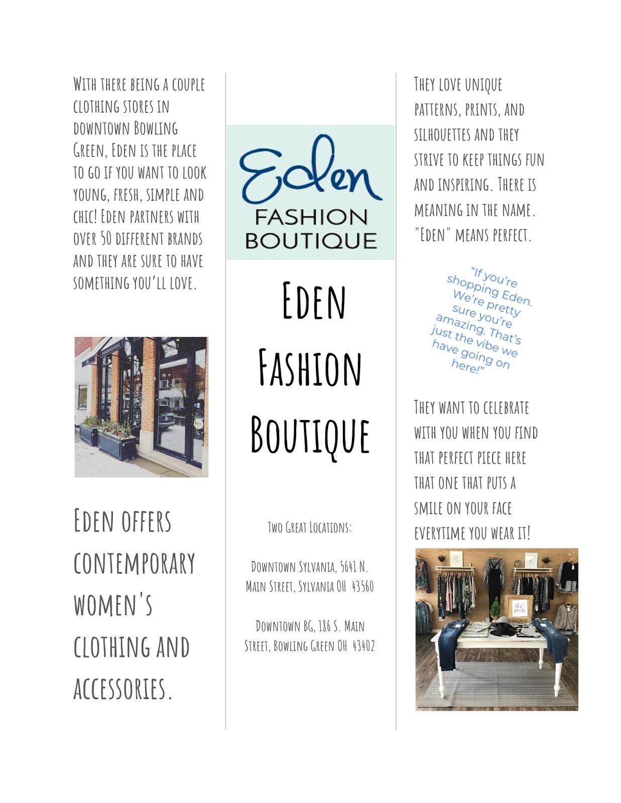 Shopping Highlight: Eden Fashion Boutique