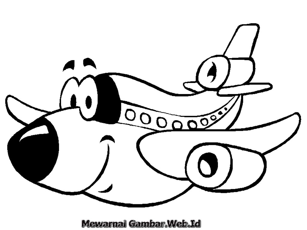 Mewarnai Gambar Pesawat Terbang | Mewarnai Gambar