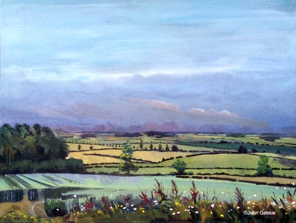 John Geekie Art: Near Bainton, East Yorkshire Wolds.