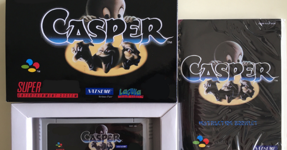 Brilian Store: Complete Manual Box Casper SNES EUR Game Card With Save