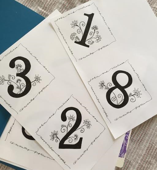 Tickled To Tangle: Tangled Table Number Cards