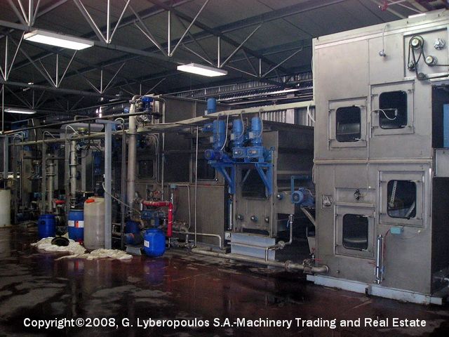 Used textile machinery dealers: continuous washing range SANTEX, model ...