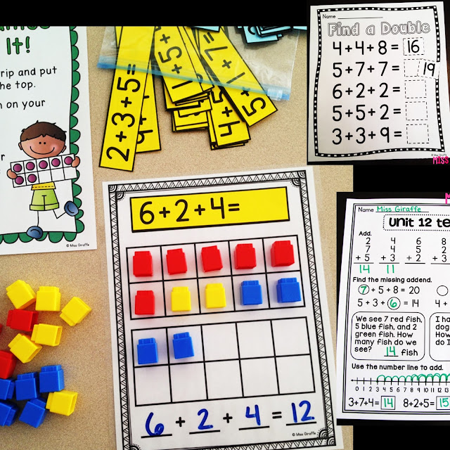 Miss Giraffe's Class: First Grade Math Ideas for the Entire Year!