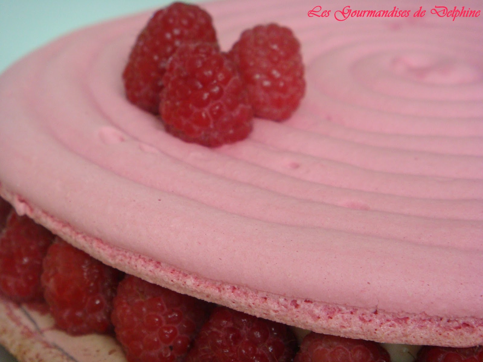 Macaron géant mascarpone-framboise