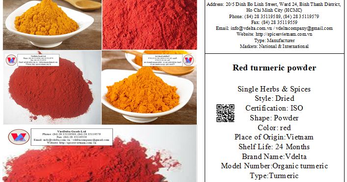 Red turmeric powder