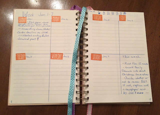 Celebrating Family Stories: My Genealogy Bullet Journal, Day 1