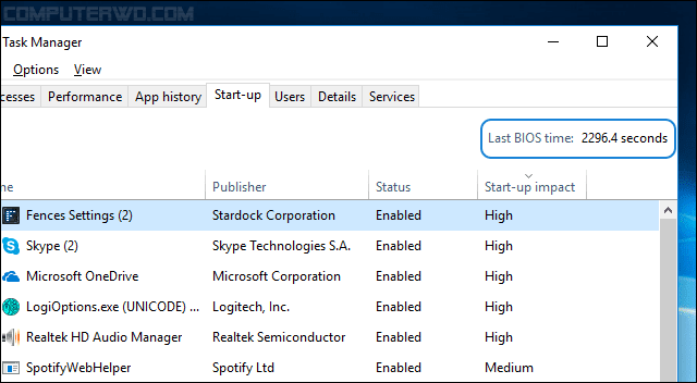 إلى ماذا يُشير "Last BIOS Time" فى مدير مهام ويندوز