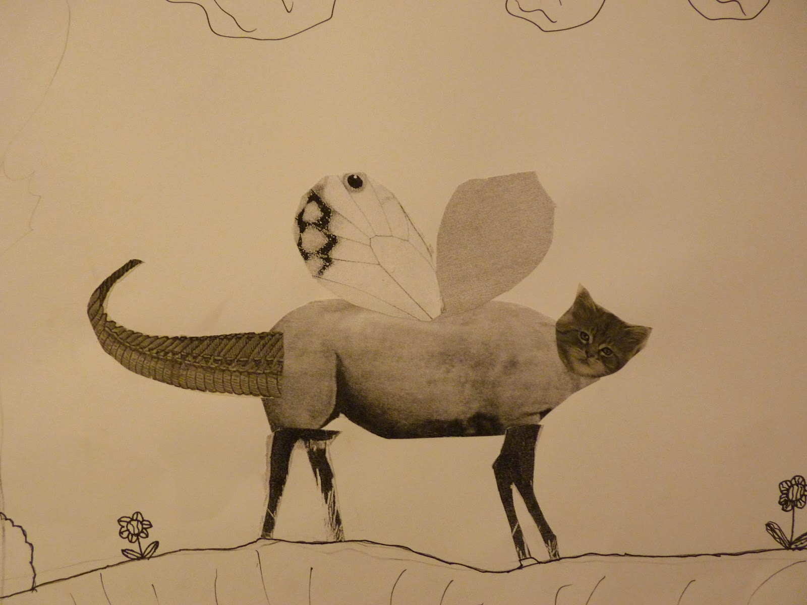 copii creativi: Animale fantastice. Colaj.