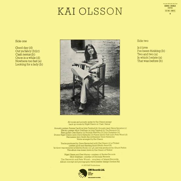 18 RODAS: KAI OLSSON Once In A While (EMI, 1975)