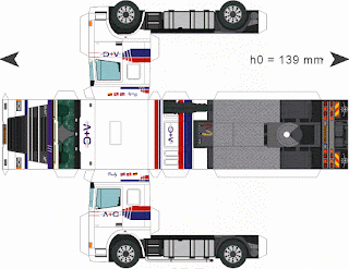 SP. Papel Modelismo: PaperCraft DAF XF - A + G Transporten Venlo