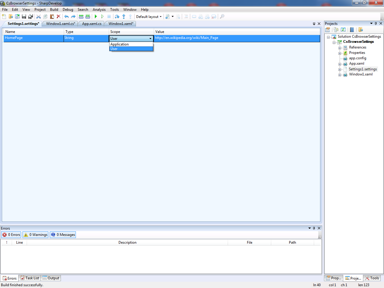 Programmer S Ranch C Appsettings Saving User Preferences In A Wpf Browser Application