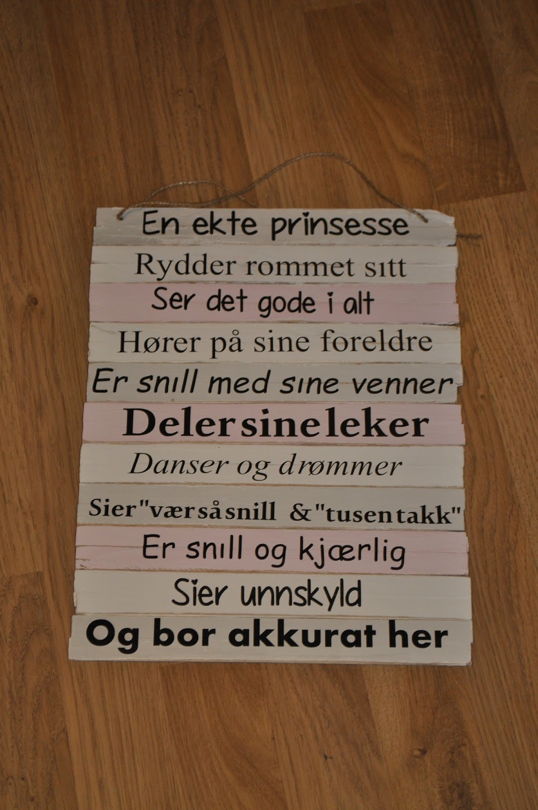 Hobby bloggen: Skilt med tekst