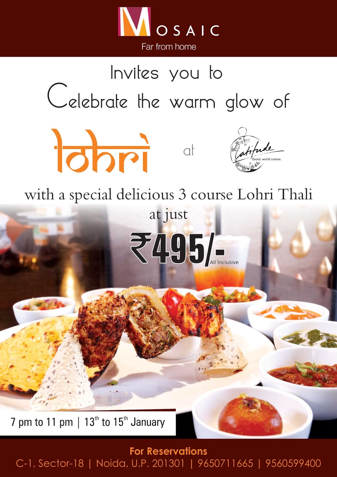 Mosaic Hotels: Relish Lohri special "Punjabi Food" at Mosaic