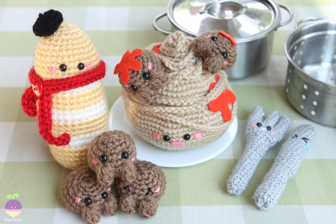 New Premium Pattern!! Spaghetti and Meatballs Amigurumi Food! Crochet Food