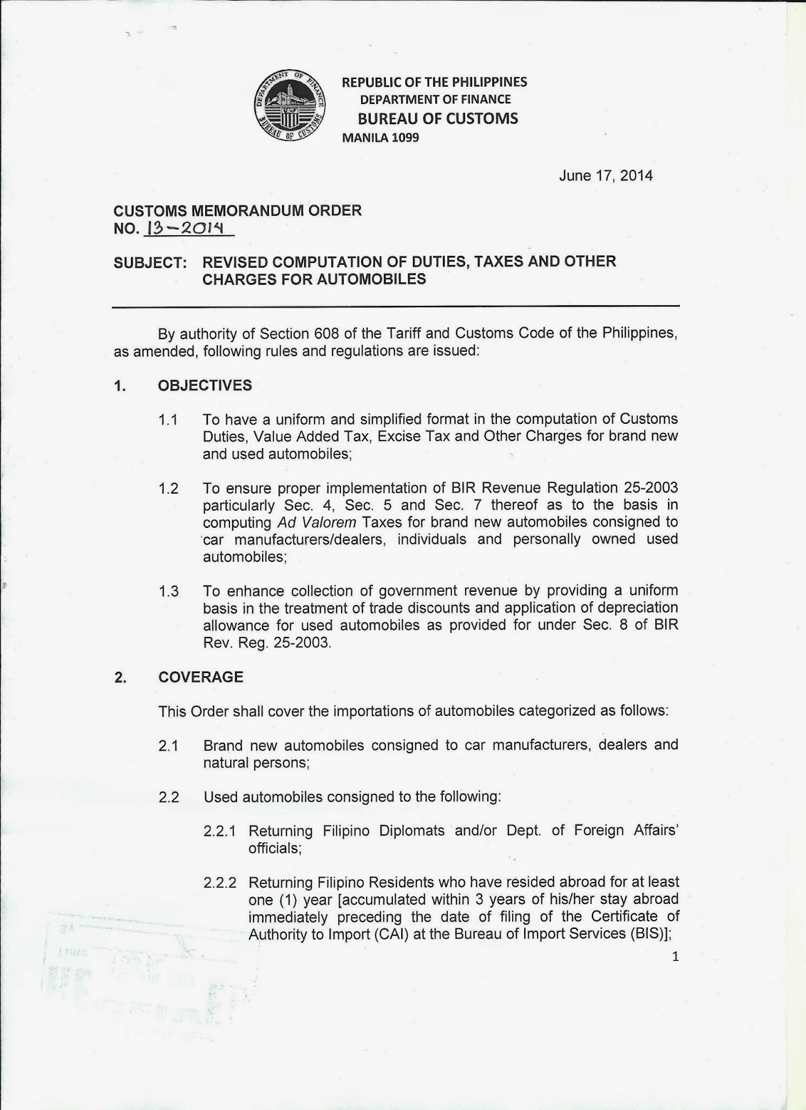 NCST Customs Administration