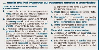 Diario di scuola: Il racconto comico umoristico