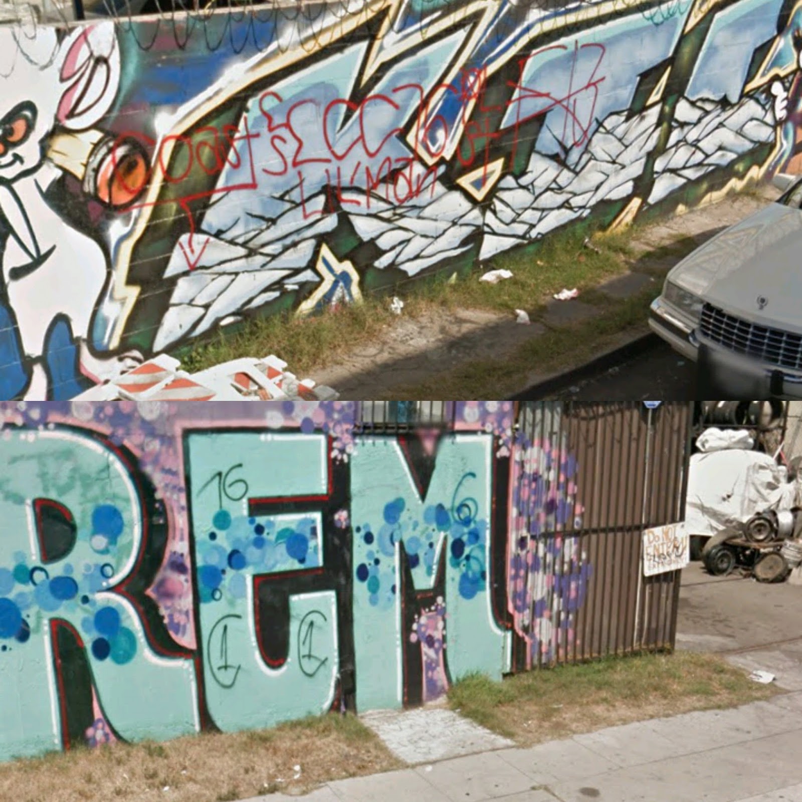 crip gangs graffiti: East coast crip ( 76 street )