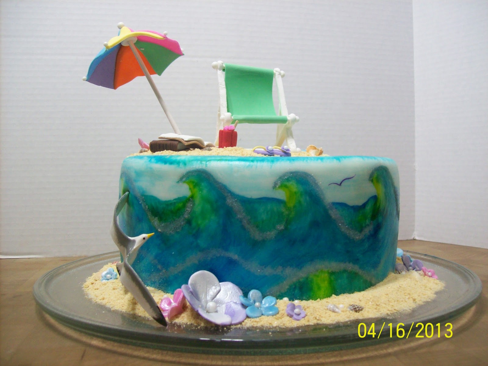 Cakes By Chris: Beach Themed Retirement Cake