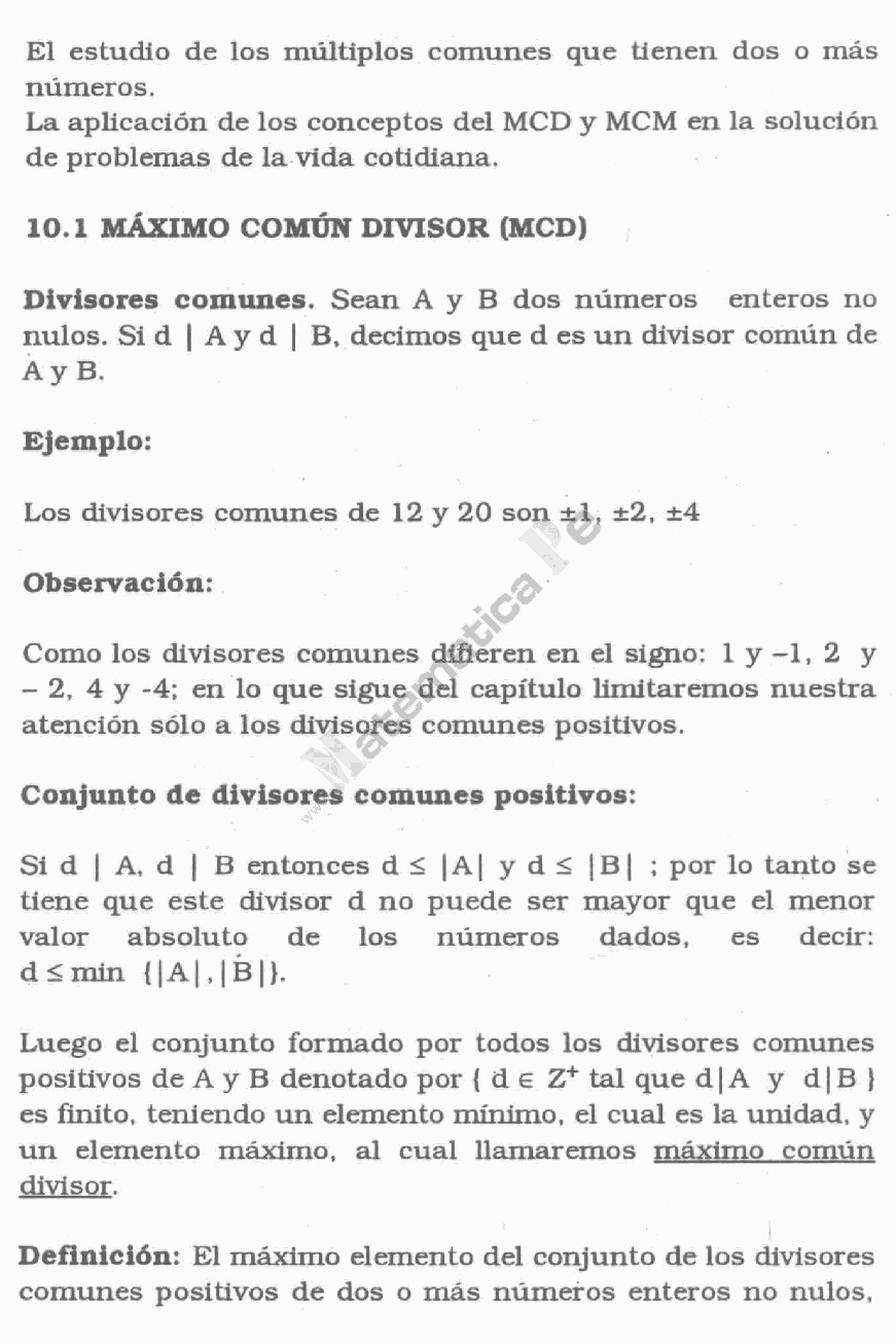 MÁXIMO COMÚN DIVISOR EJERCICIOS RESUELTOS DE MCD