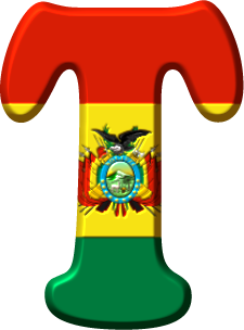 Alfabeto con la Bandera de Bolivia. - Oh my Alfabetos!