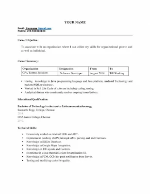 Top Senior Android Developer Resume Examples - Download Now!!