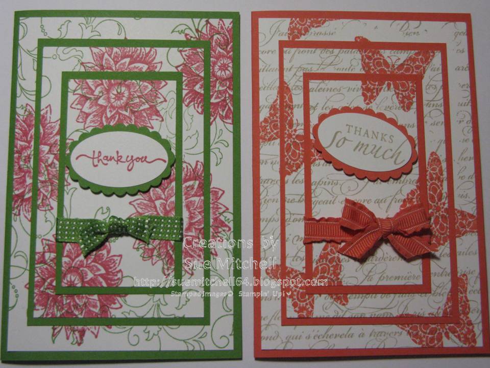Stampin' Up! Australia - Sue Mitchell: Triple Layer Cards