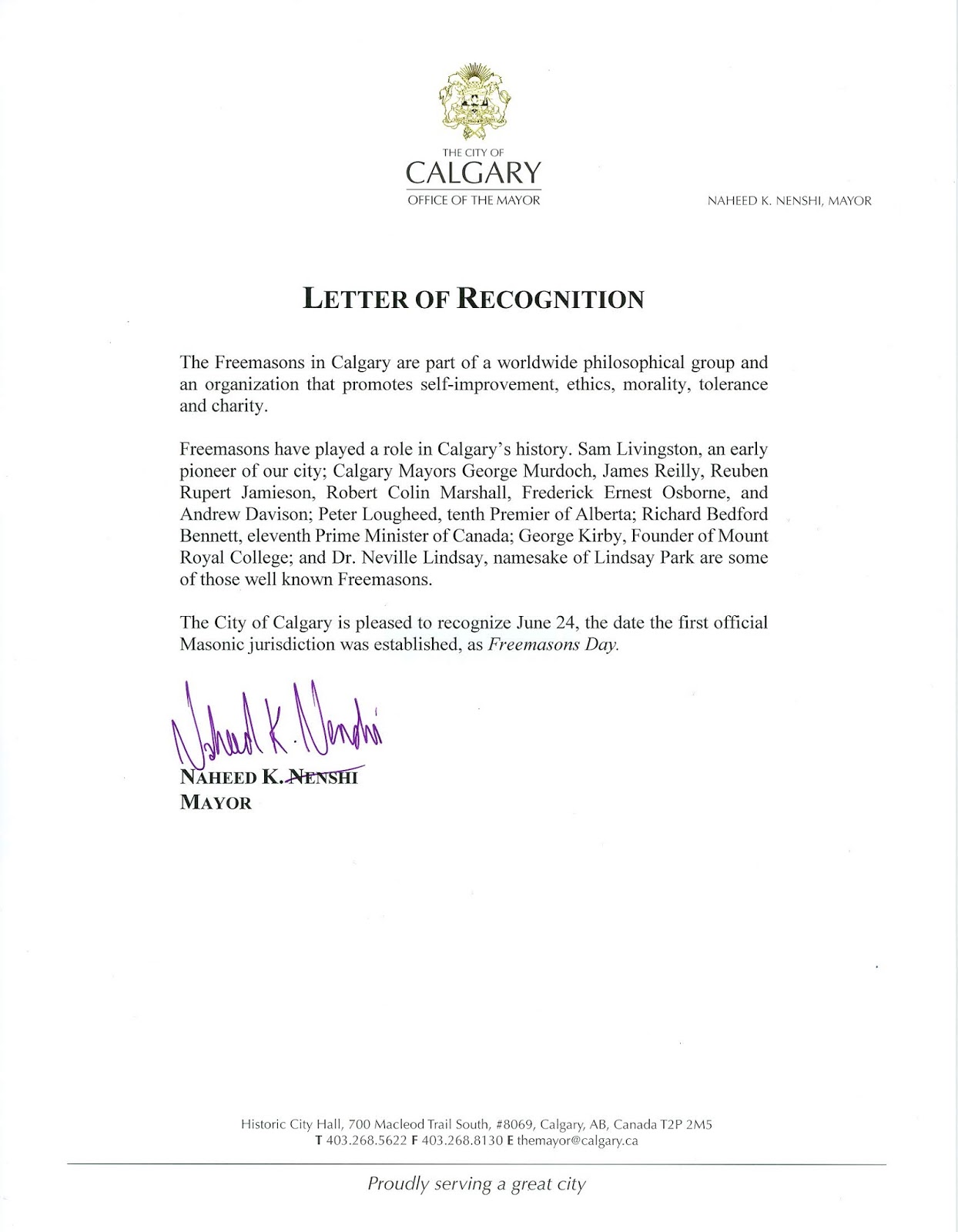 Freemasons For Dummies: Alberta, Canada's Legislature Declares June ...