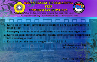 CONTOH DESIGN ID CARD BEM FKIP UNSRI ~ Blog Guru Berbagi Ilmu yang ...