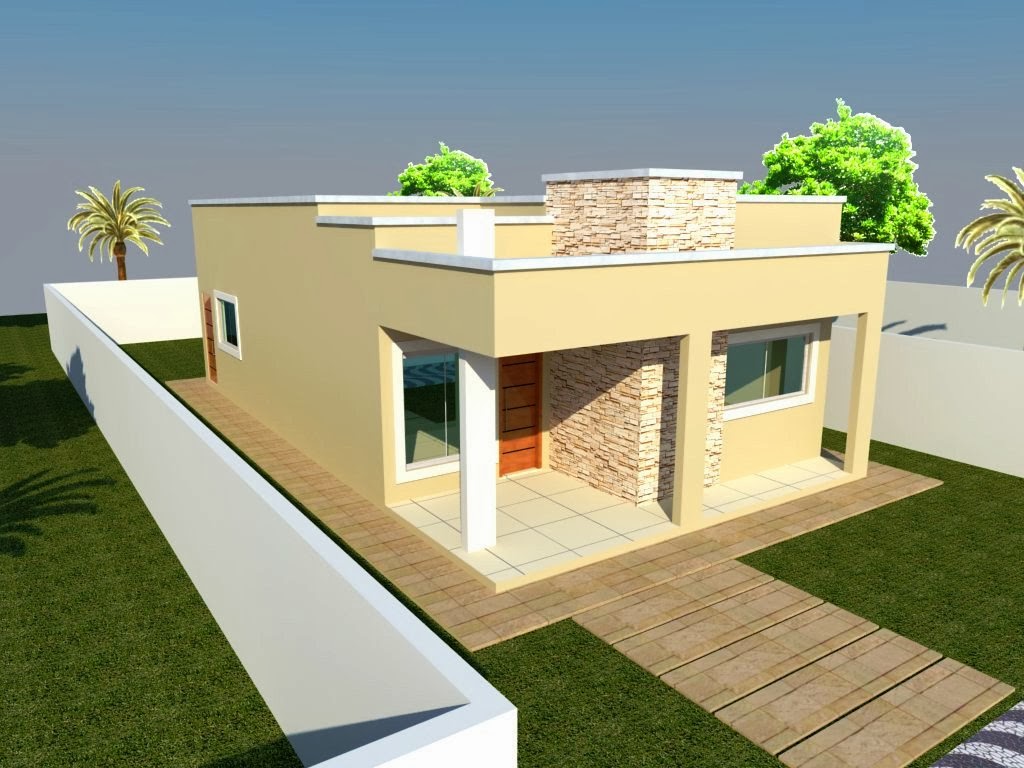 Nova proposta de fachada com platibanda