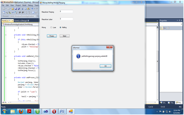 Kumpulan Materi: Windows Form Hitung Luas dan Keliling