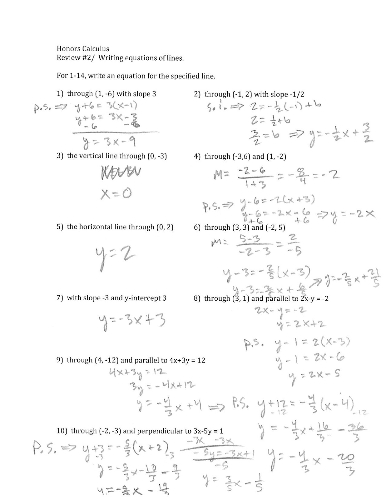 Mr. Suominen's Math Homepage: Honors Calculus 8/29/13