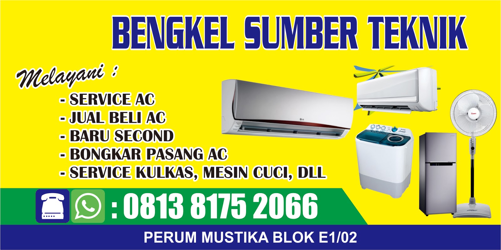 Percetakan Beryl Repro: Contoh Spanduk Service AC