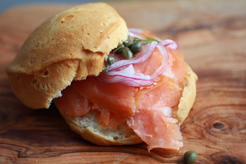 And your bird can sing: {in my kitchen} smoked salmon + biscuit sandwich