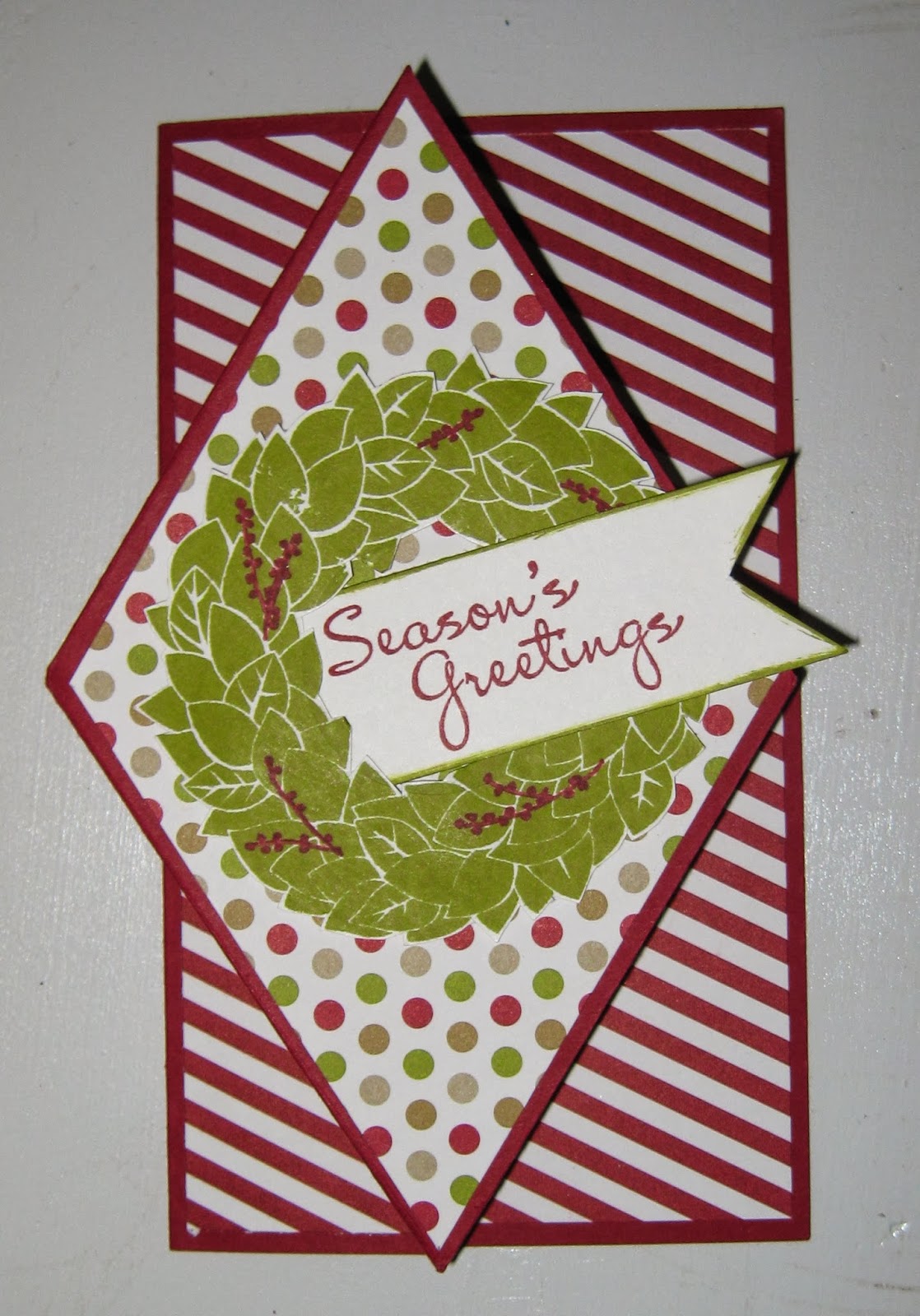 Smiles, Laura: Upright Diamond Card, modified....