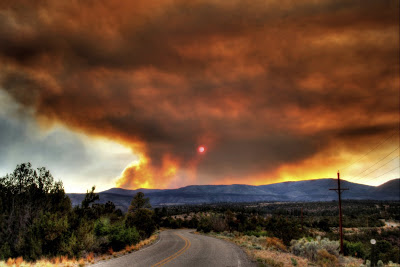 Finnegan Follies: Wednesday (almost) without words: Thompson Ridge Fire