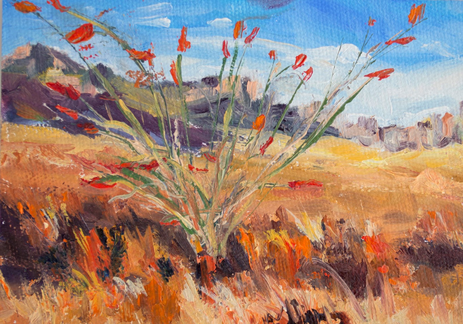 Kit Hevron Mahoney Fine Art: KMD2944 Ocotillo by Colorado fine artist ...