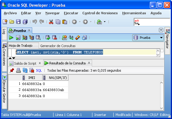 Right Now!: ISNULL EN ORACLE - Reemplazar valores nulos