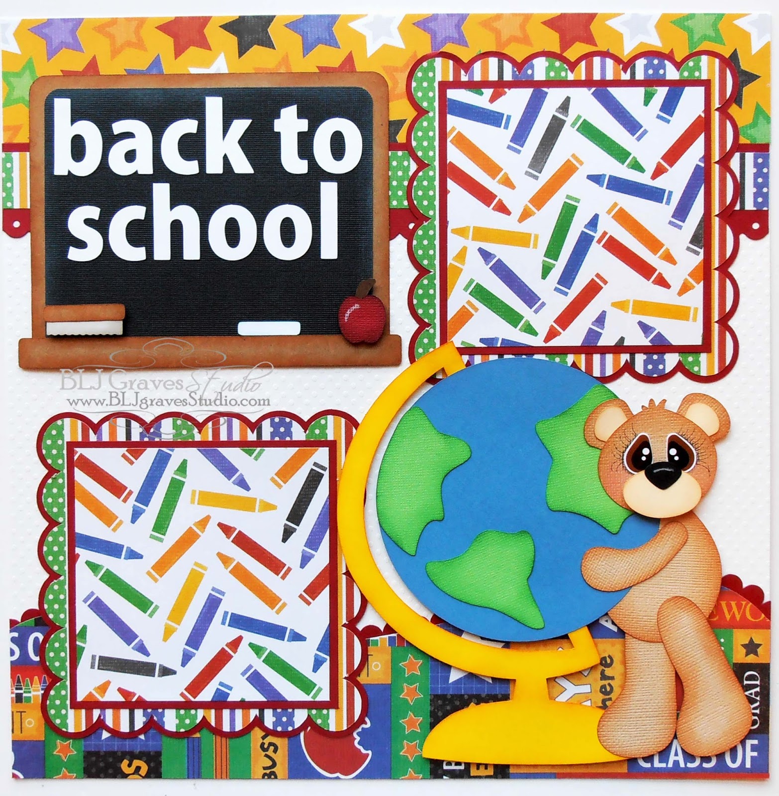 BLJ Graves Studio: Back to School Double Page Layout