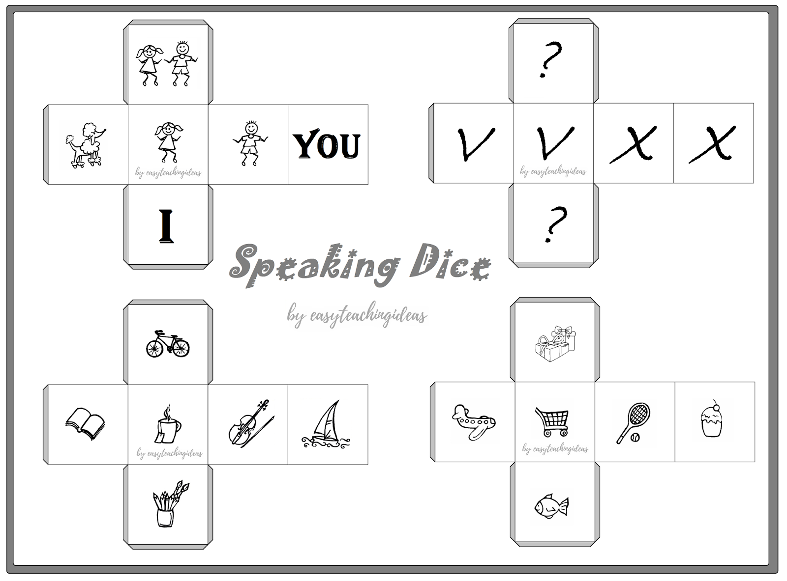 moje pomysły jak ...: Speaking Dice DIY