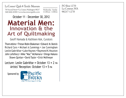 October-December 2012, Material Men: Innovation and the Art of Quilting ...