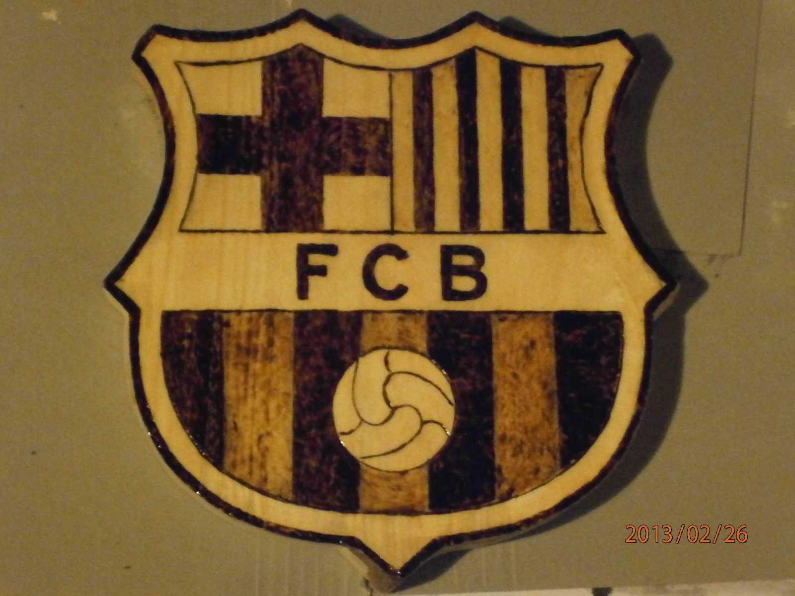 Pyrography by marko71.: Grb FC Barcelona